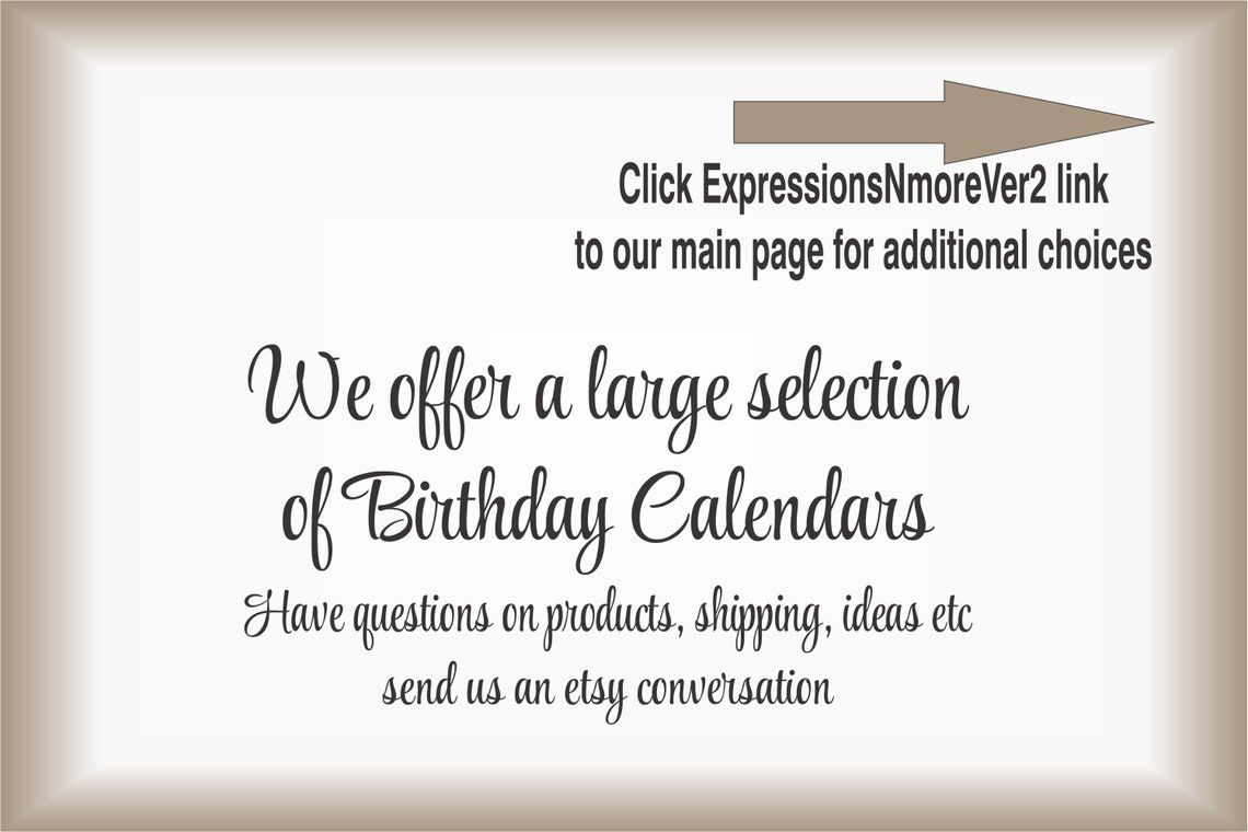 Office Birthday Calendar for Staff Birthdays Board Calendar Wood Discs ...