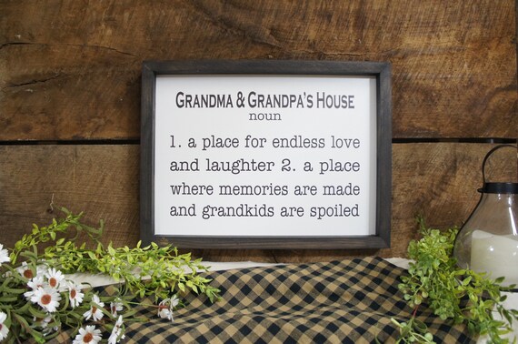 Grandma & Grandpas House Noun Personalized Word Chgs Free | Etsy