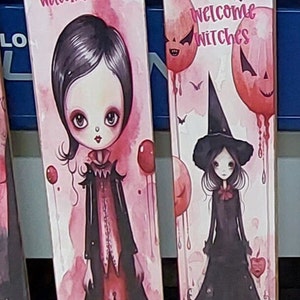Witch Decor Pink Halloween Welcome Sign Witches 3ft Porch Decor Direct ...