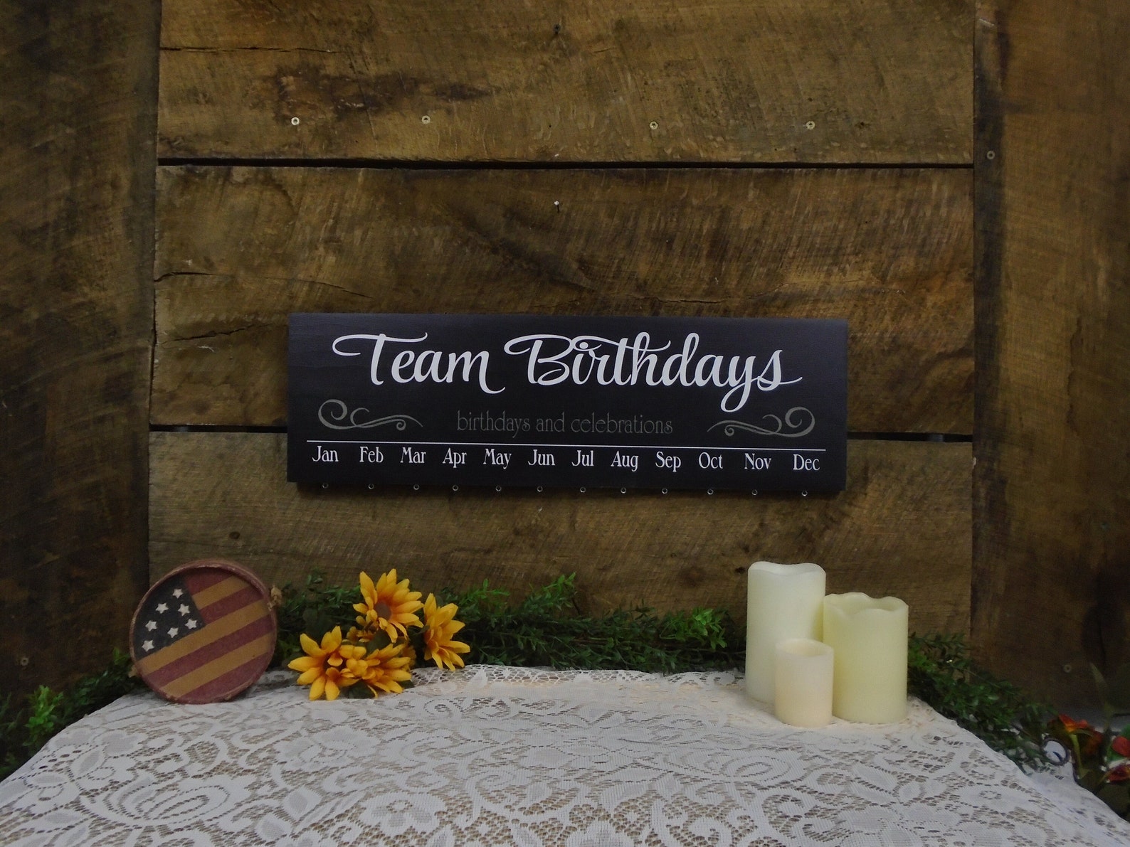 Team Birthday Calendar Office Birthdays Board Calendar for - Etsy