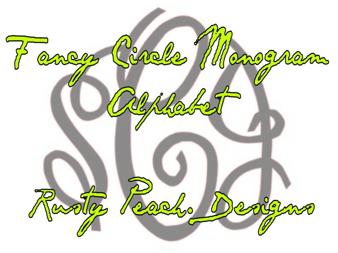 Fancy Circle Monogram Alphabet Cutting File, Download, Studio3 ...