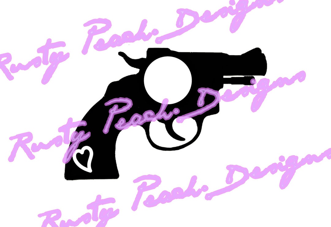 Pistol Monogram Border Cutting File, Download, SVG, PNG, Studio ...