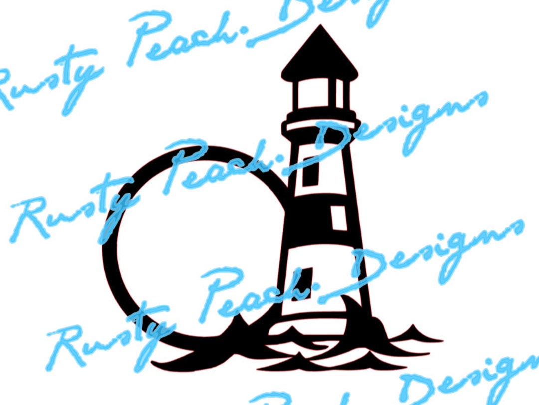 Lighthouse Monogram Cutting File, Download, SVG, PNG, Studio, Studio3 ...