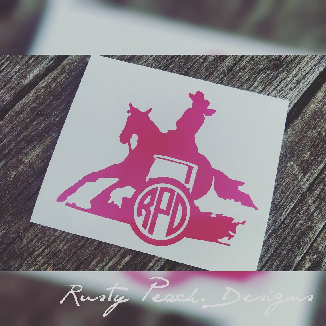 Barrel Racer Monogram Cutting File Download SVG PNG - Etsy