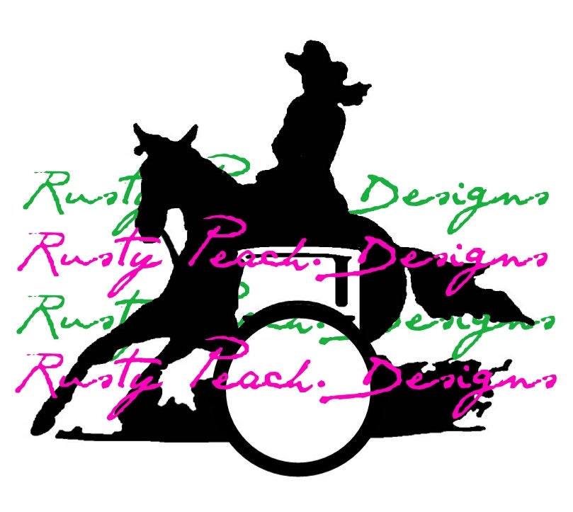 Barrel Racer Monogram Cutting File Download SVG PNG | Etsy