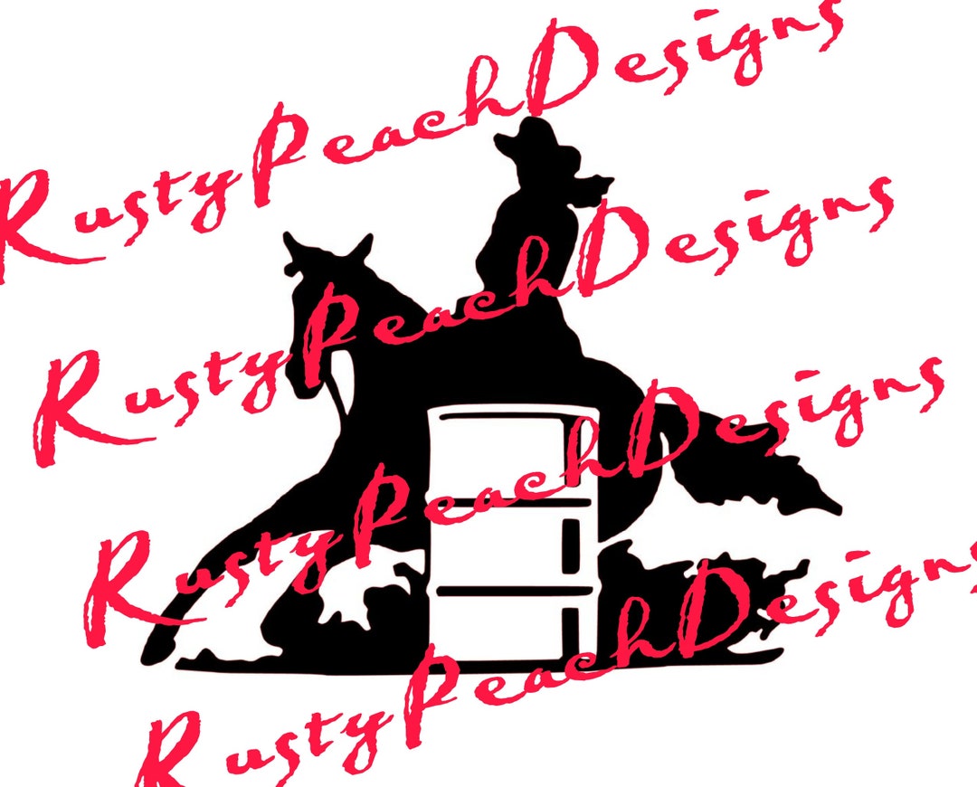 Barrel Racer Cutting File, Download, SVG, PNG, Studio, Studio3 ...
