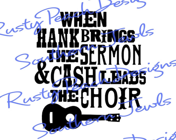 When Hank Brings the Sermon Cutting File Download SVG PNG - Etsy