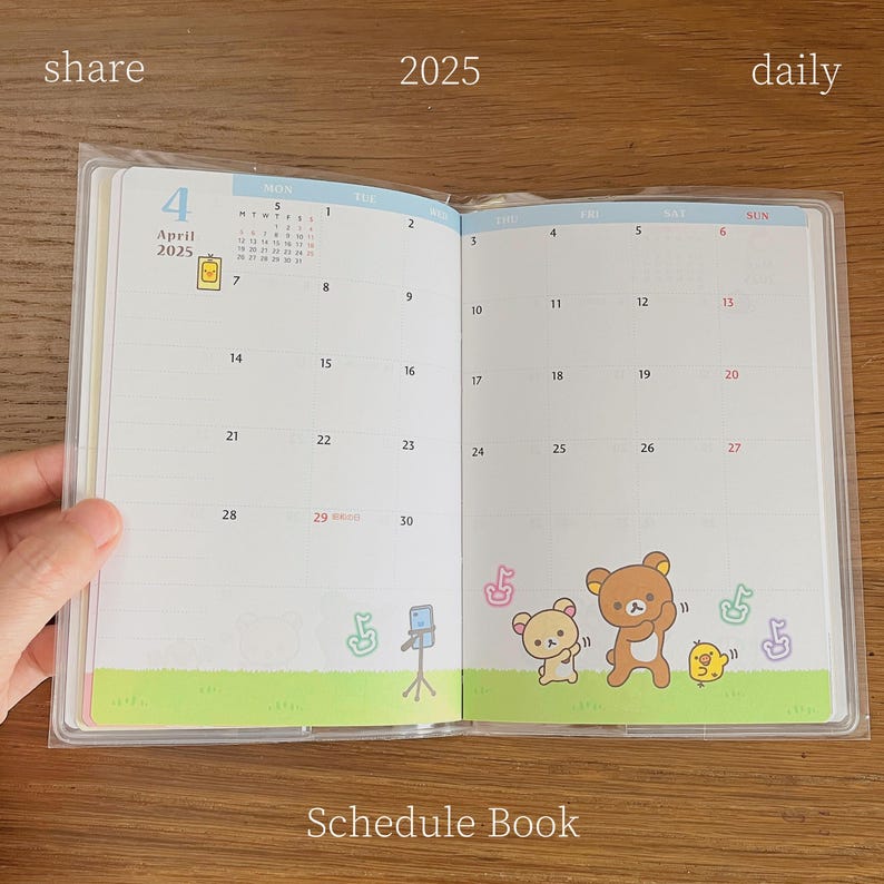 Rilakkuma A6 2025 Planner ,A6 Planner Notebook, 2025 Monthly Planner ...