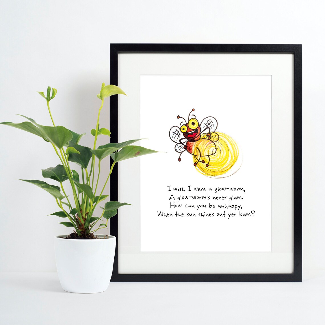 Cute Print Glowworm Poem Cheer Up Gift for Friend - Etsy
