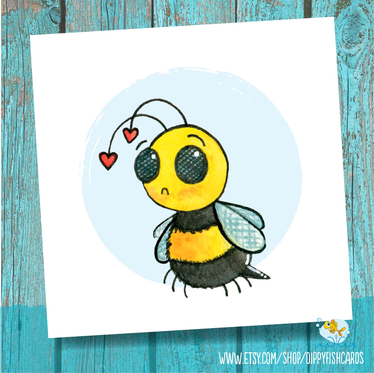 Sympathy Card Sad Bee in Sympathy Condolences Sorry Card | Etsy