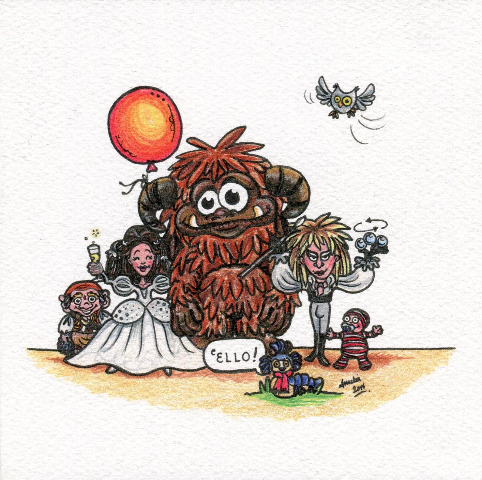 Labyrinth Inspired Card | Etsy