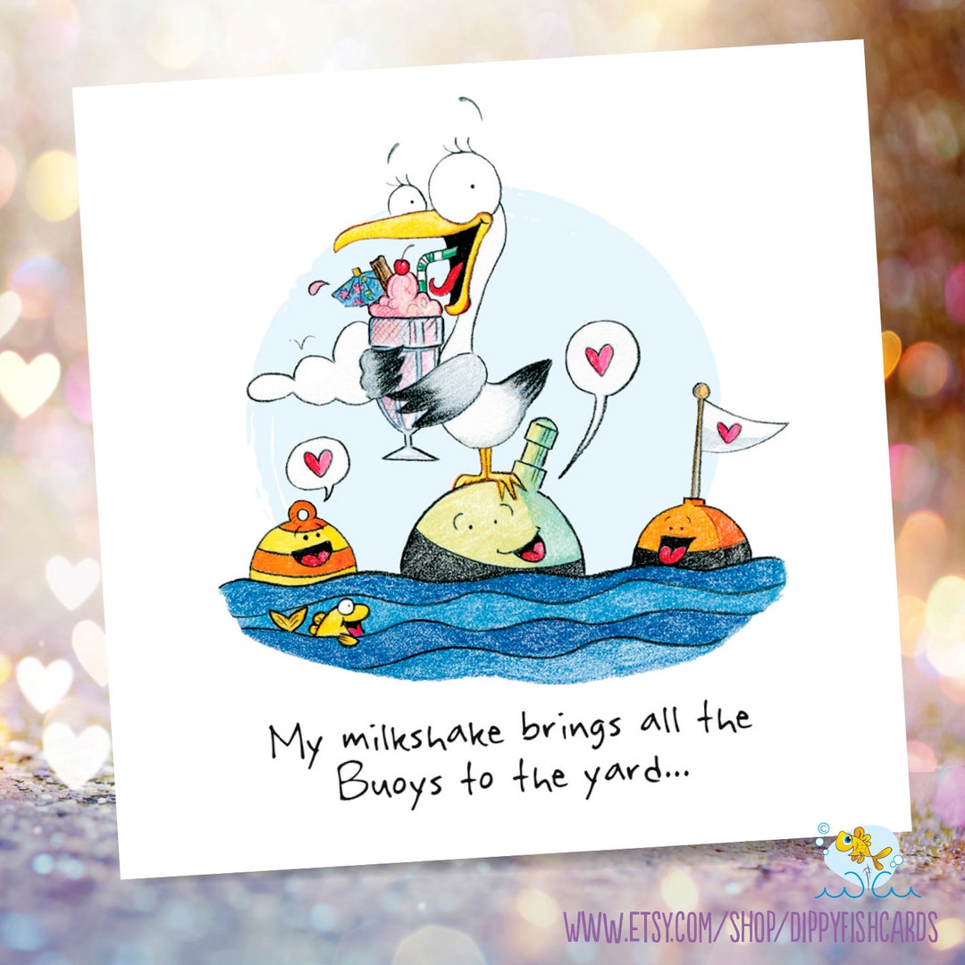Funny Seagull Card, Birthday Card, My Milkshake, Seagull, Birthday Card ...
