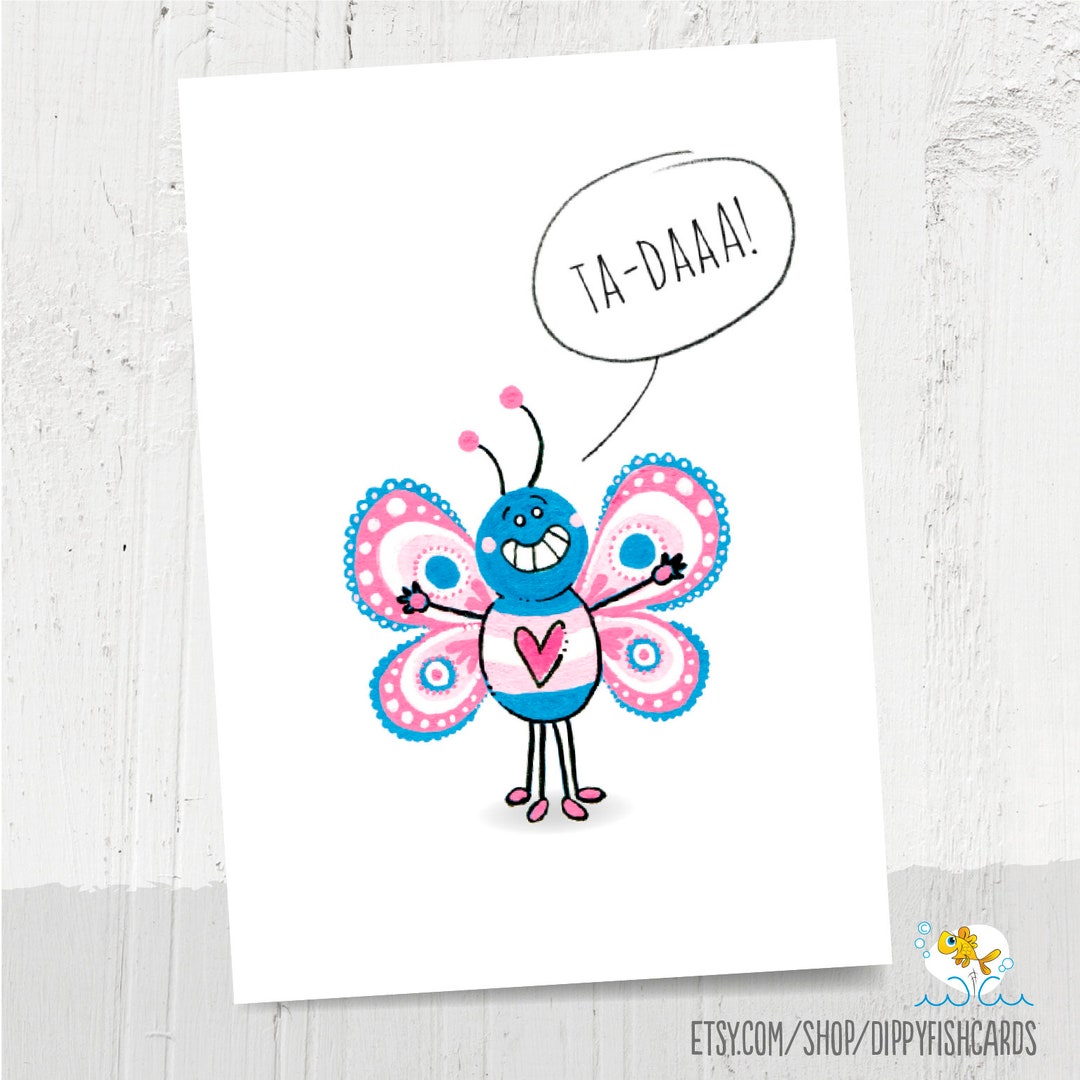 Trans Congratulations Card, Transition, Trans Butterfly Card, Trans ...