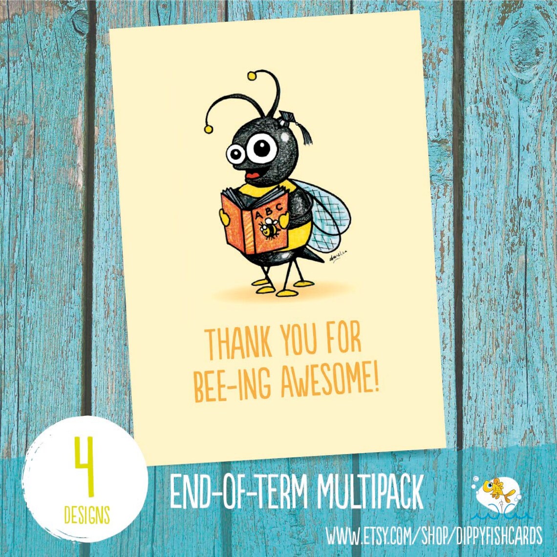 Thank You Teacher Cards Multipack End of Term Thank You - Etsy