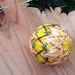 Yellow Holiday Decoration, Mini Temari, Japanese Chrysanthemum, Origami ...
