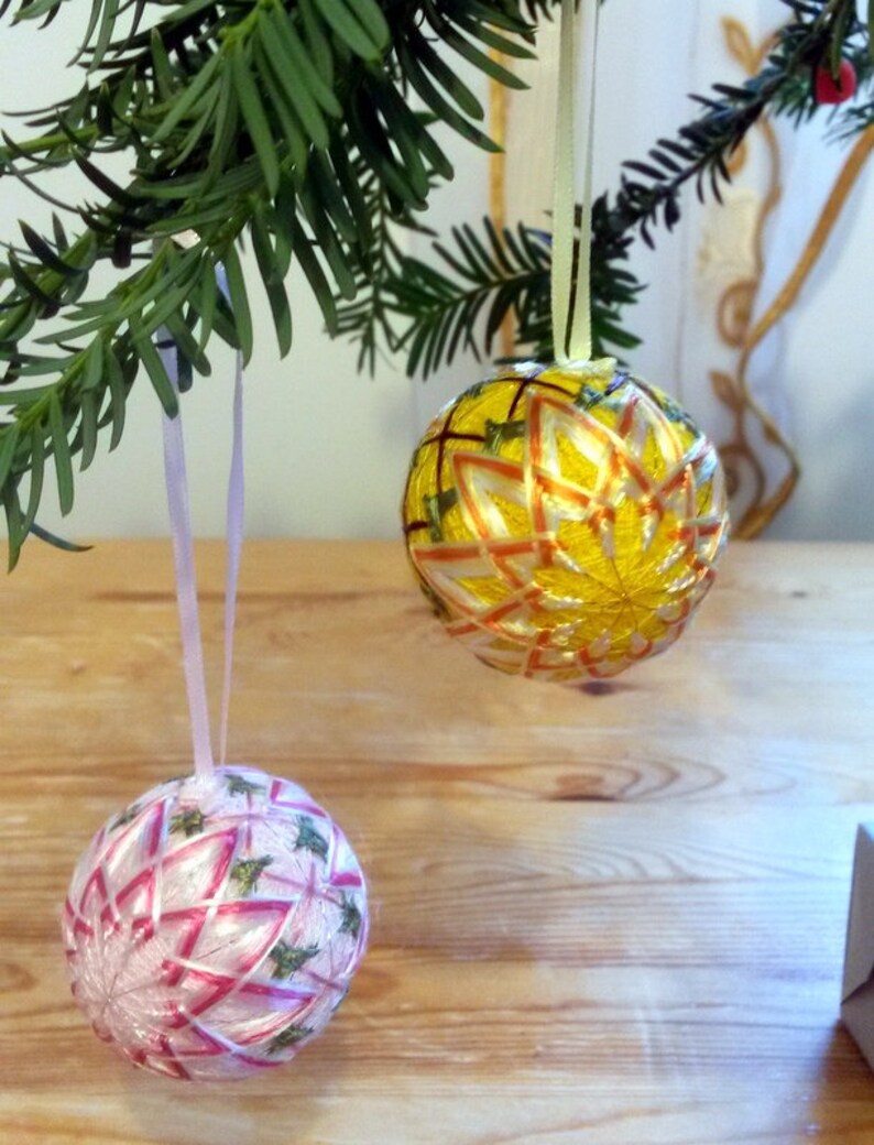 Yellow Holiday Decoration Mini Temari Japanese - Etsy UK