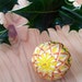 Yellow Holiday Decoration, Mini Temari, Japanese Chrysanthemum, Origami ...