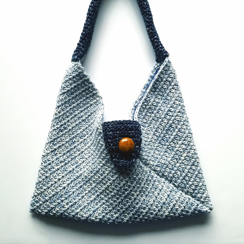 Crochet Denim Bags Handmade - Etsy