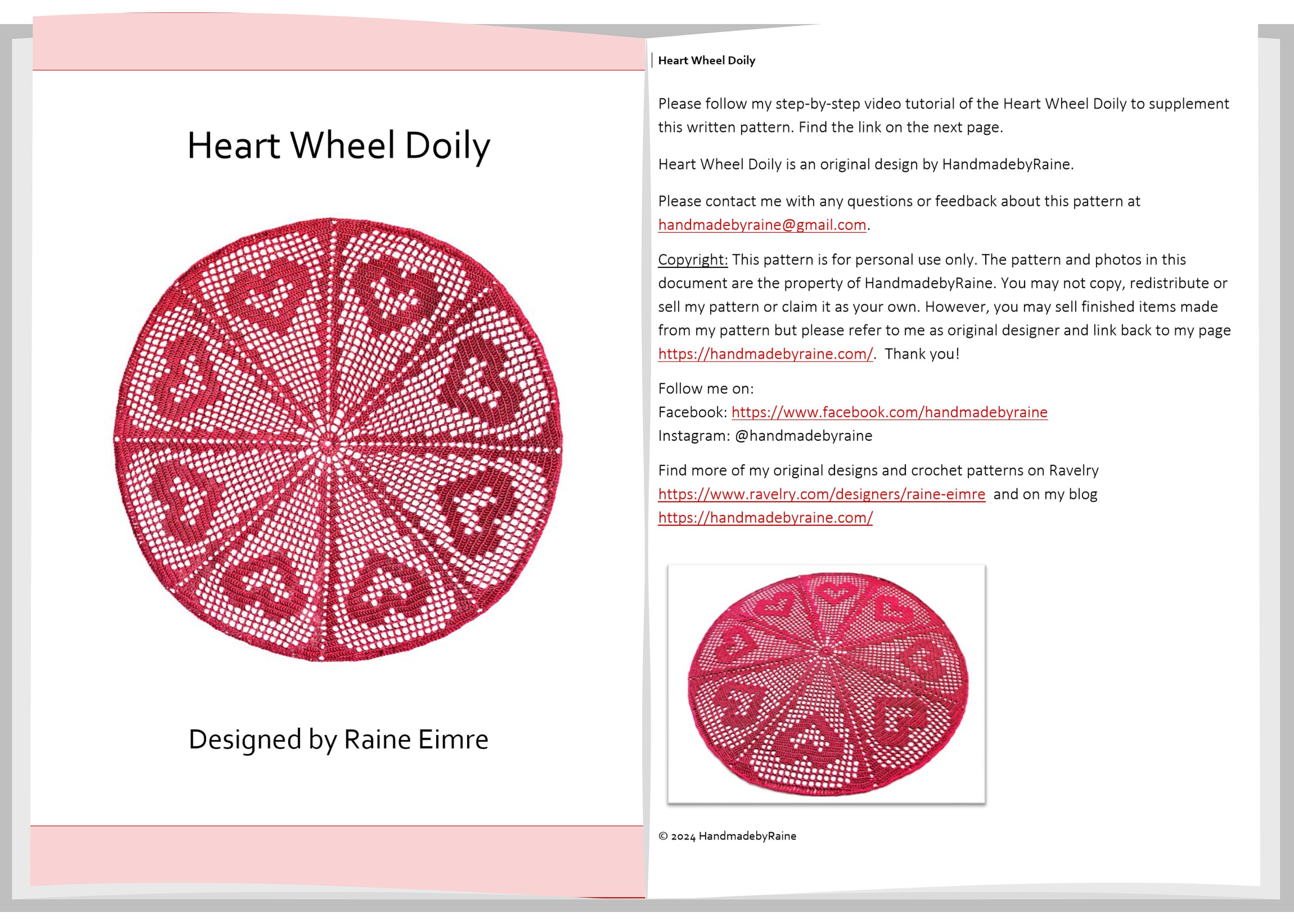 Heart Wheel PDF Crochet Pattern - Etsy