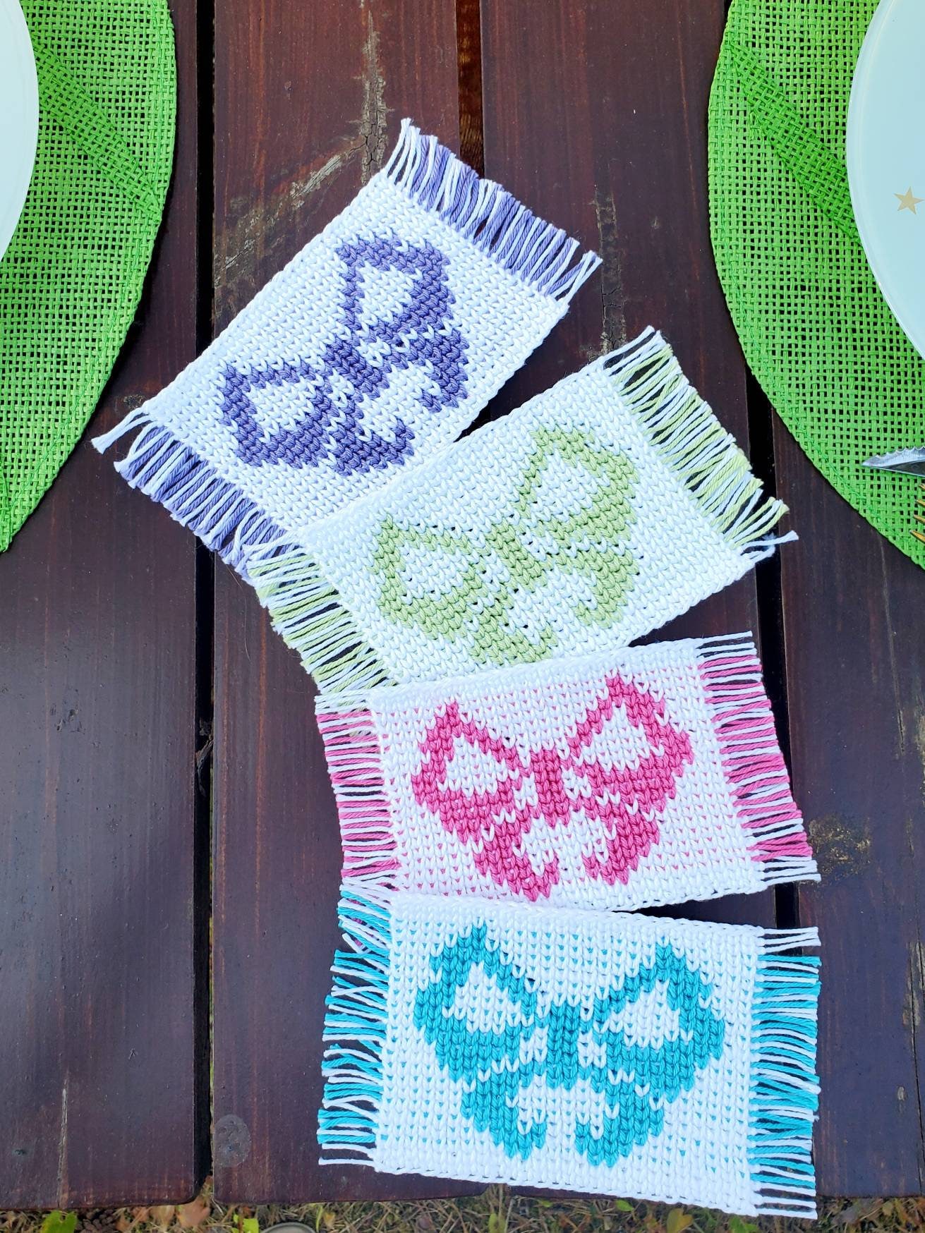 Butterfly Mug Rug PDF Crochet Pattern | Etsy