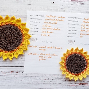 Printable Crochet WIP Notecards | Instant Download Work in Progress ...