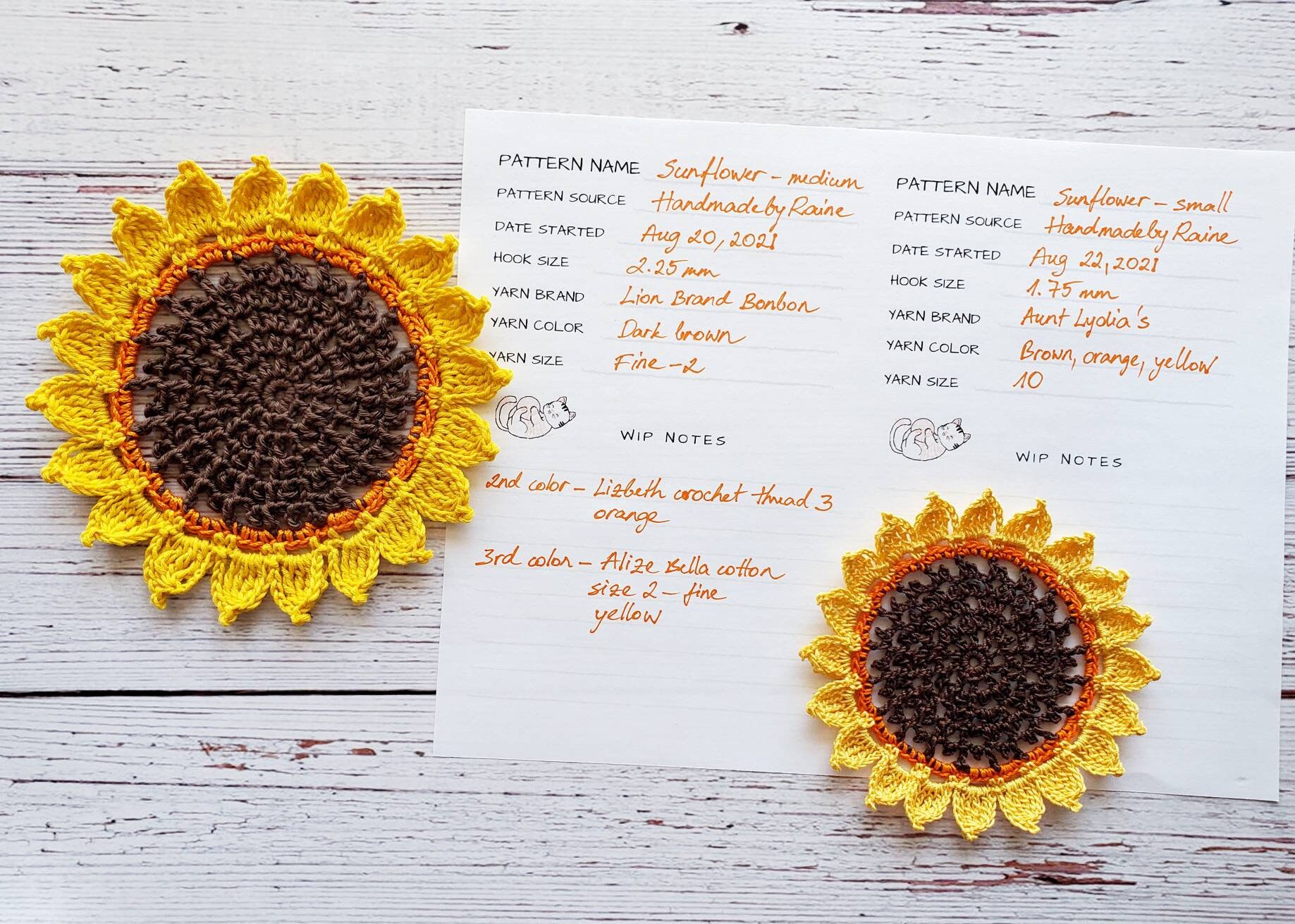 Printable Crochet WIP Notecards Instant Download Work in - Etsy