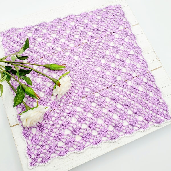 Square Crochet Doily - Etsy