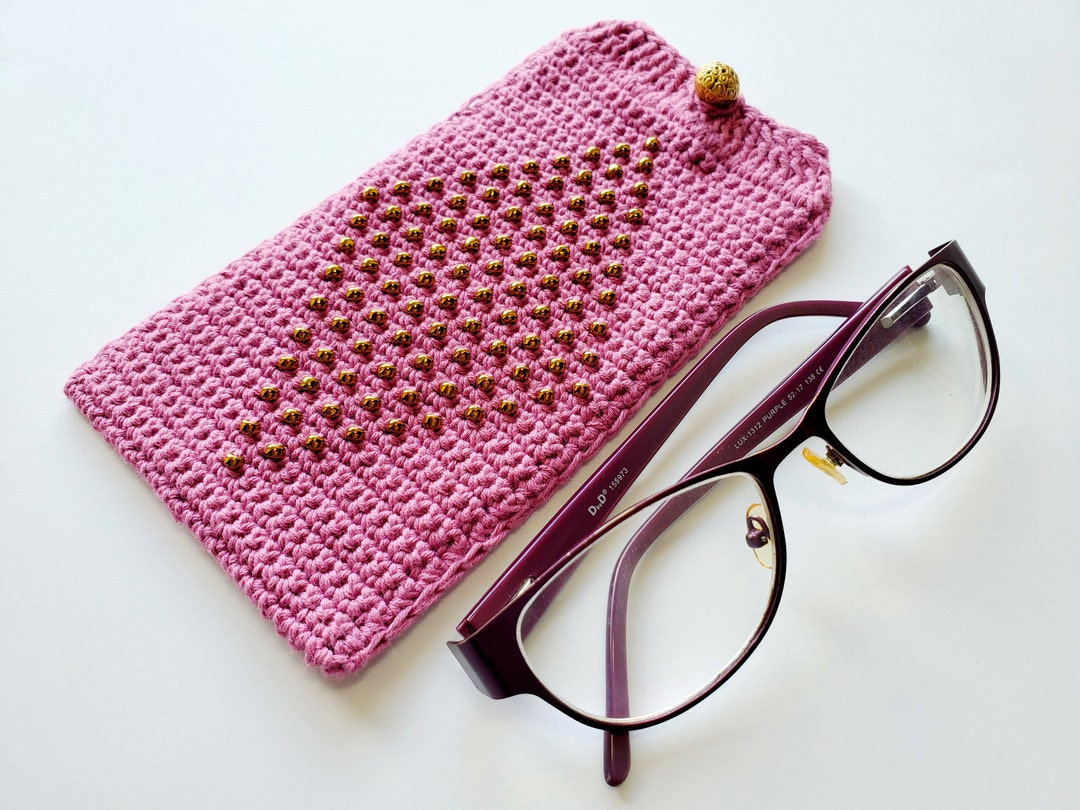 Beaded Eyeglass Case PDF Crochet Pattern - Etsy