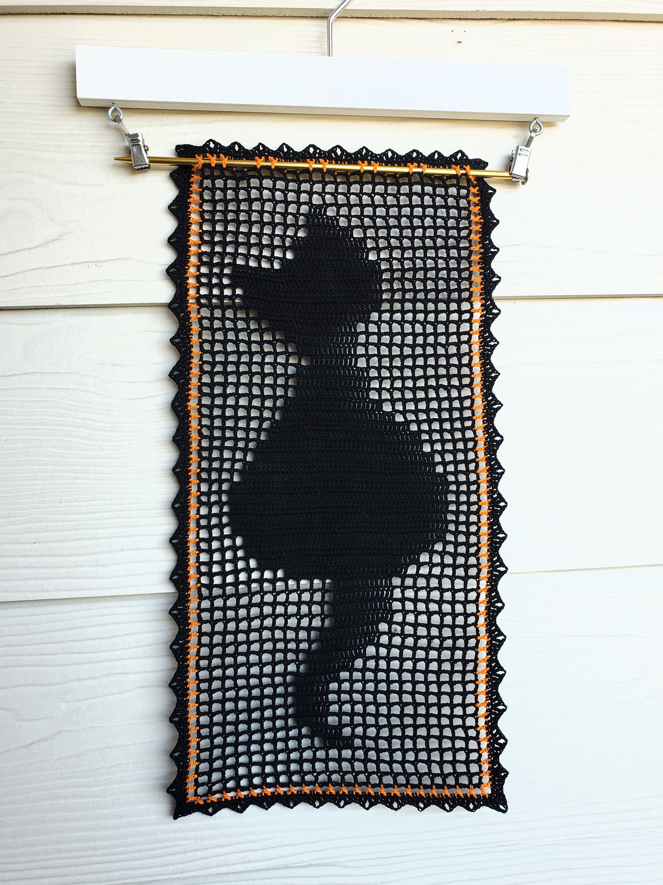 Black Cat Table Runner PDF Crochet Pattern - Etsy