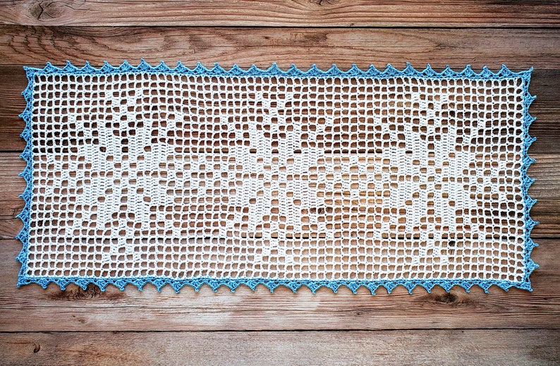 Snowflake Table Runner PDF Crochet Pattern - Etsy