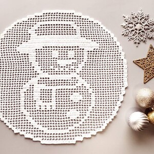 Snowman Doily PDF Crochet Pattern - Etsy Canada