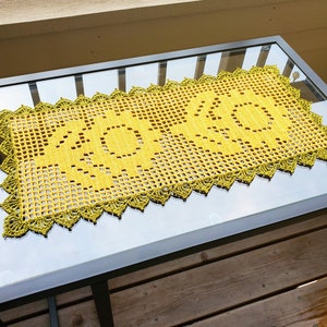 Sunflower Table Runner PDF Crochet Pattern - Etsy
