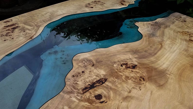 SOLD Live Edge River Table With Epoxy Resin SOLD - Etsy