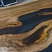Live Edge Walnut River Table With Black Epoxy - Etsy