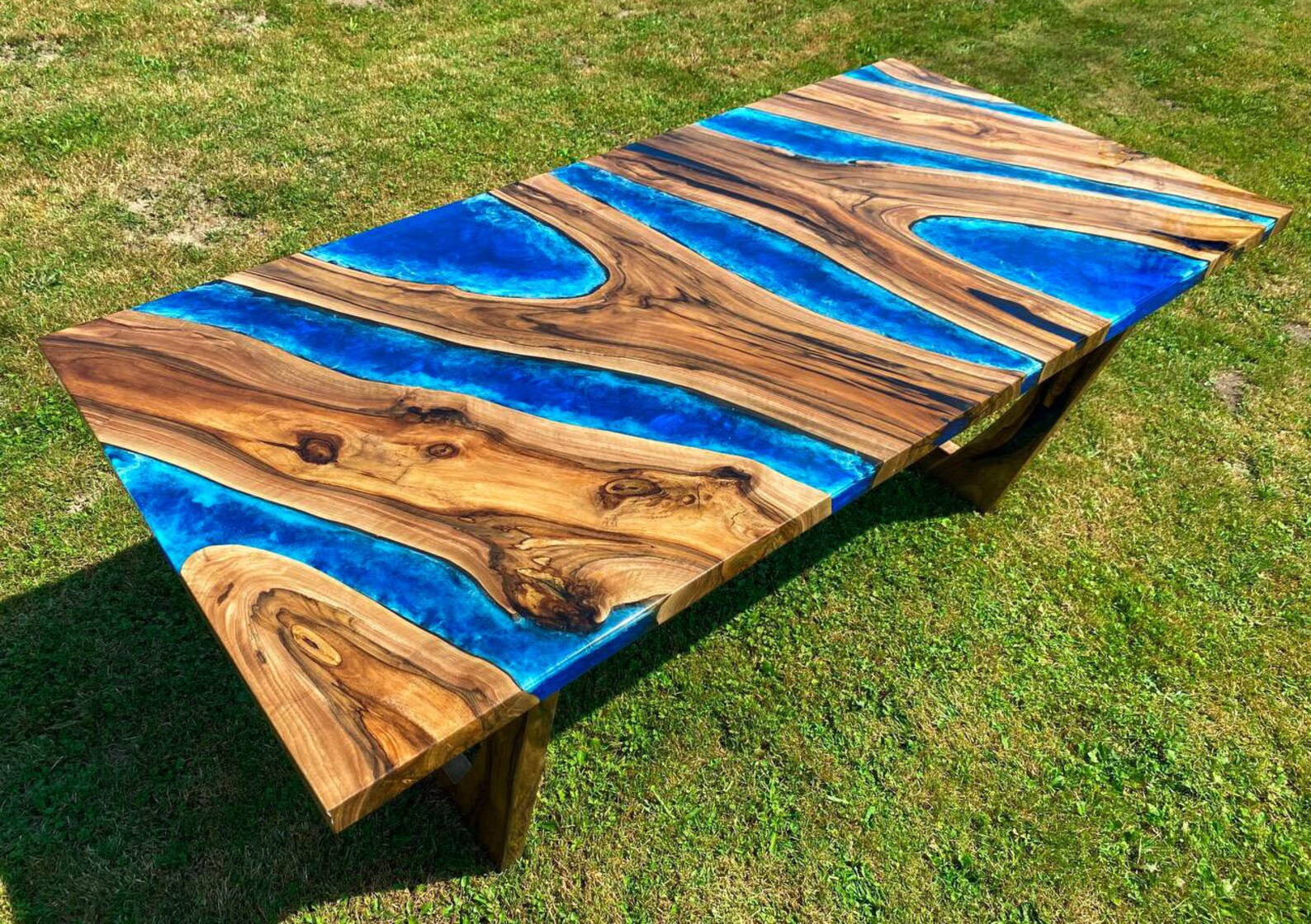 Sold Out, Blue Ocean Walnut River Table - Etsy