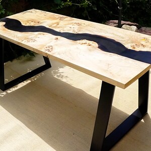SOLD Black River Table With Epoxy Inlay SOLD - Etsy