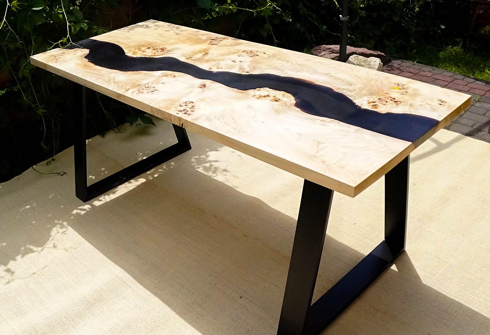 SOLD Black River Table With Epoxy Inlay SOLD - Etsy UK