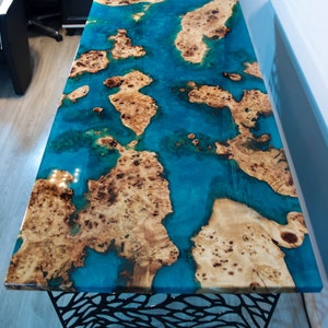Blue Turquoise Archipelago Epoxy Resin River Table - Etsy