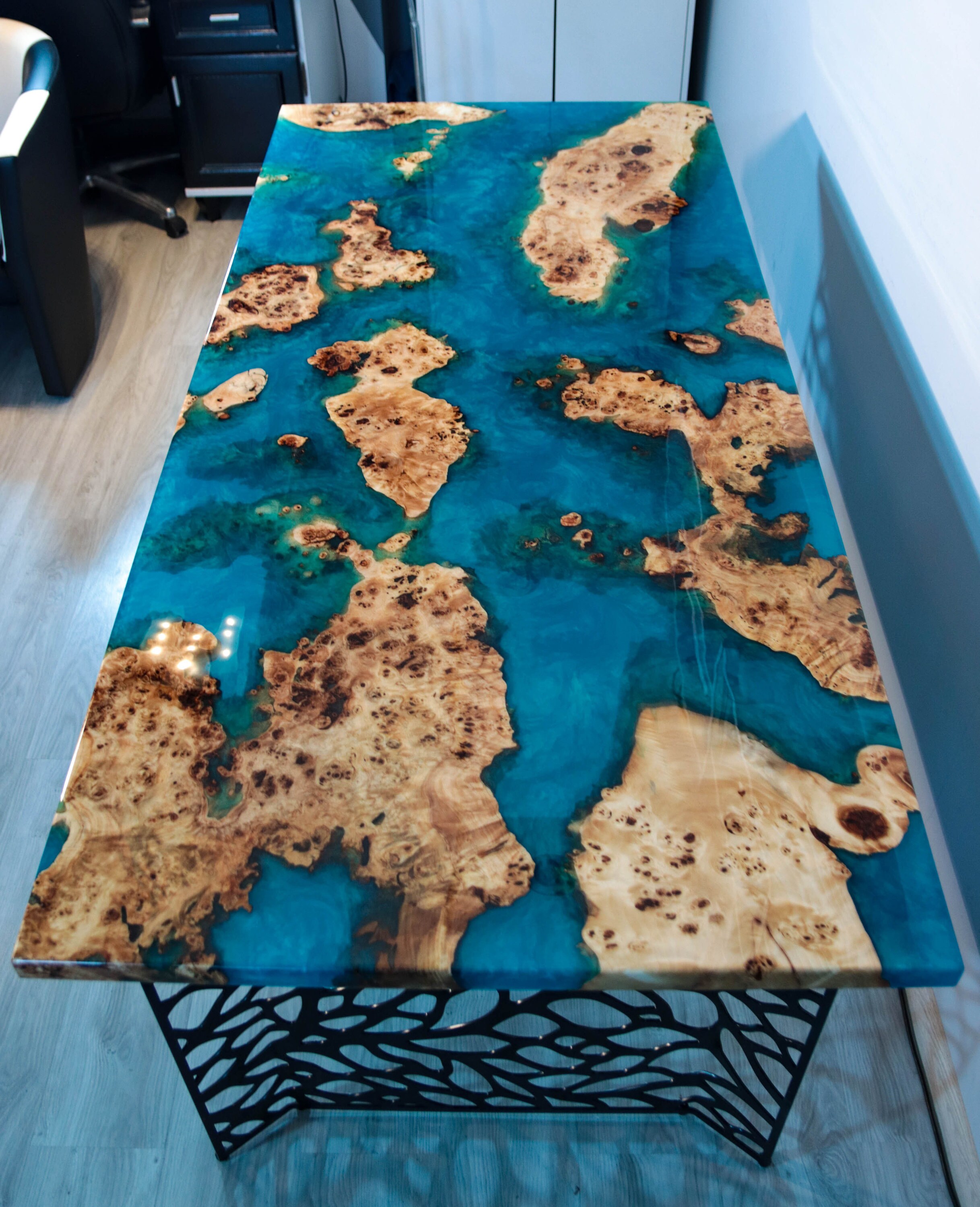 Blue Turquoise Archipelago Epoxy Resin River Table - Etsy