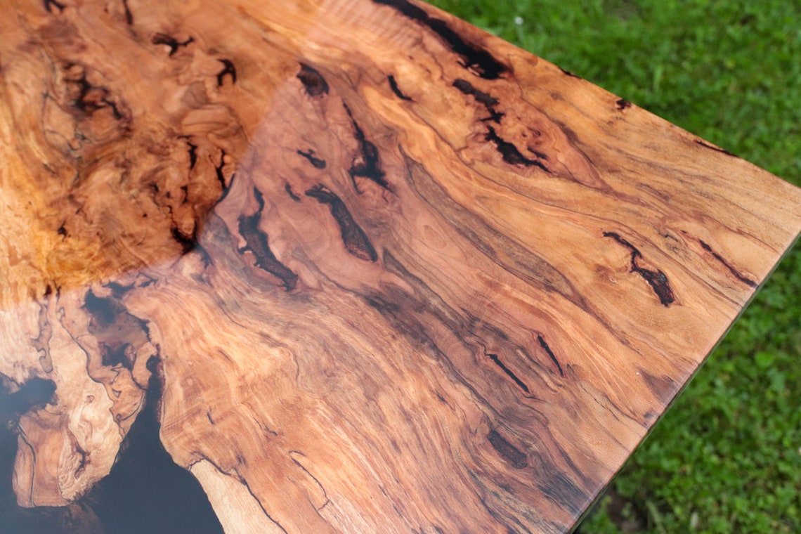Available Black Spalted Maple Epoxy Resin River Table | Etsy
