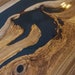 Live Edge Walnut River Table With Black Epoxy - Etsy