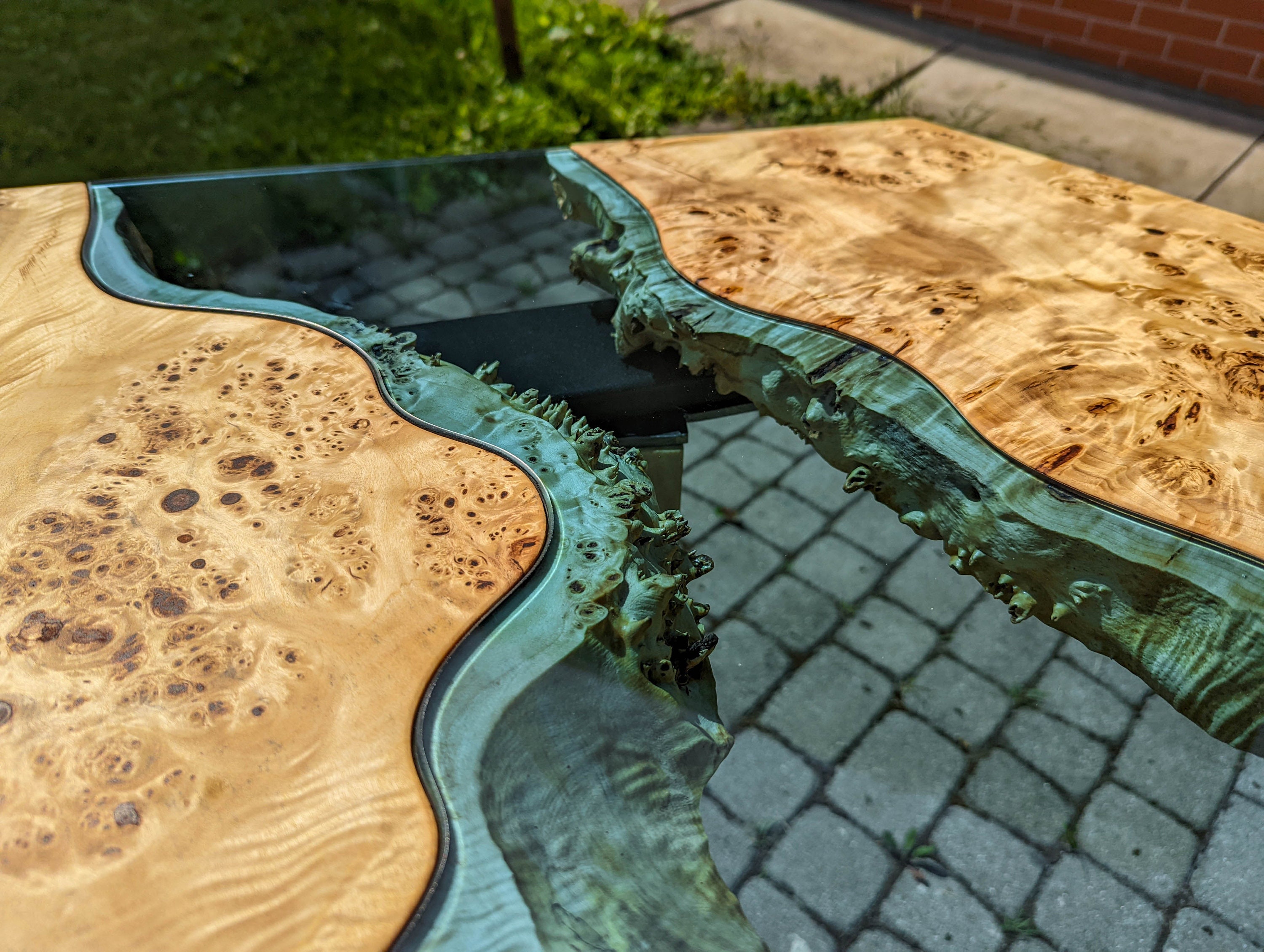 Available Hexagon Live Edge River Table refracta - Etsy