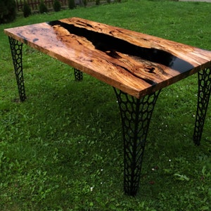 Available, Black Spalted Maple Epoxy Resin River Table - Etsy