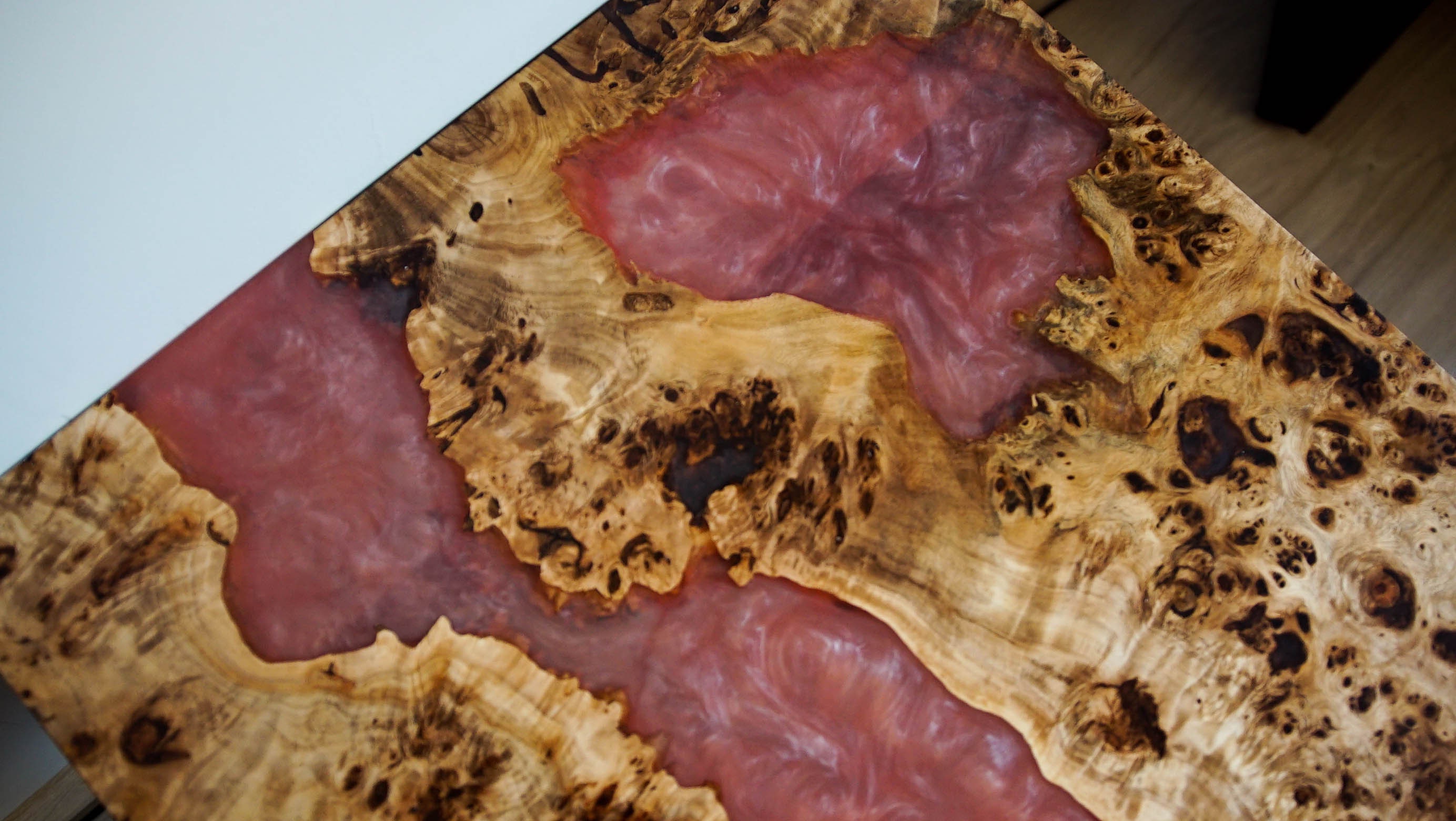 Available, River Pink Metalic Epoxy River Coffee Table With a Lake - Etsy