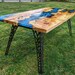 Available Ocean Epoxy River Table Made From Ash-leaf Maple - Etsy