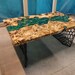 Dark Green Metallic River Coffee Table - Etsy