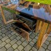 Available Live Edge River Walnut Desk With Black Metallic Epoxy ...