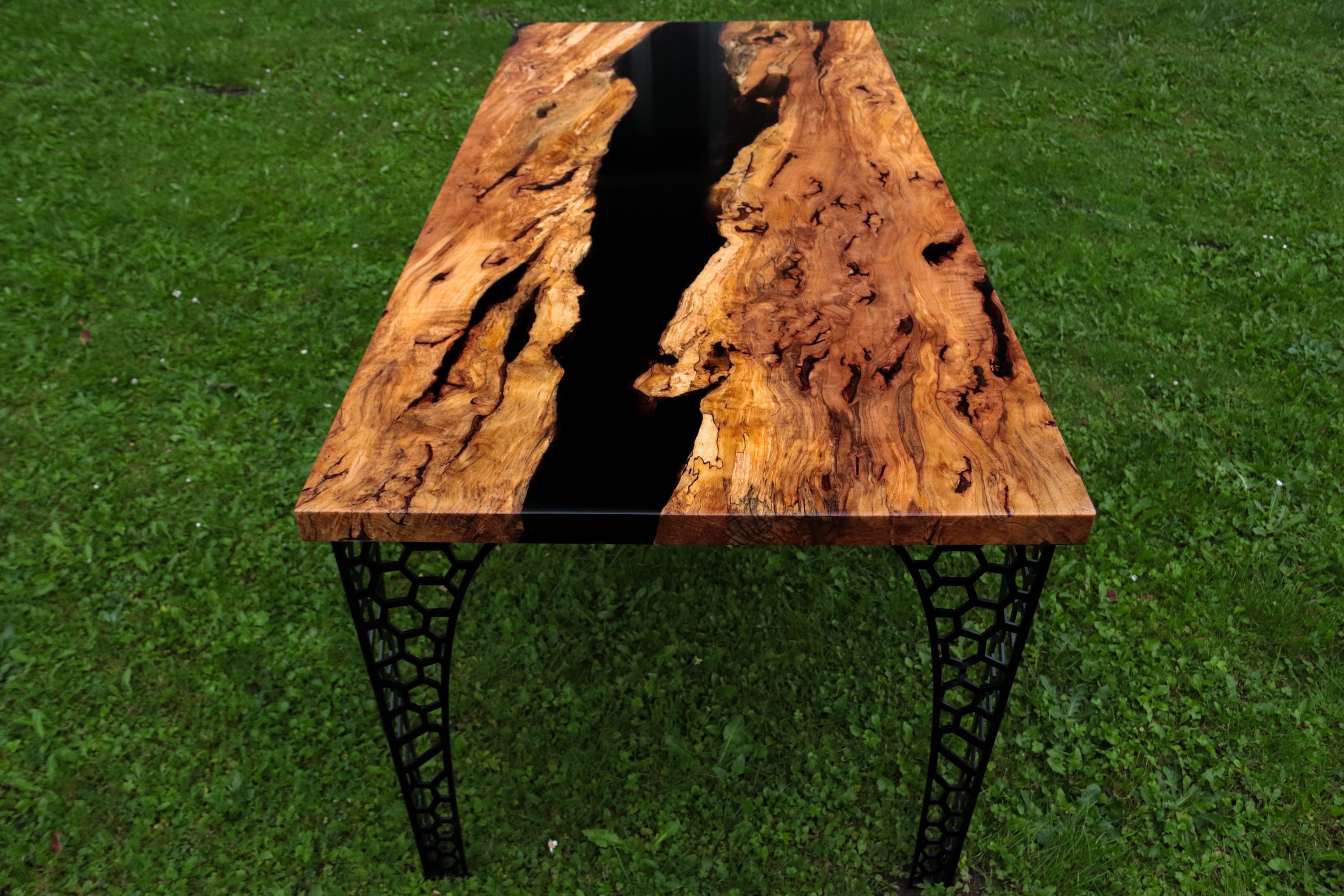 Available, Black Spalted Maple Epoxy Resin River Table - Etsy