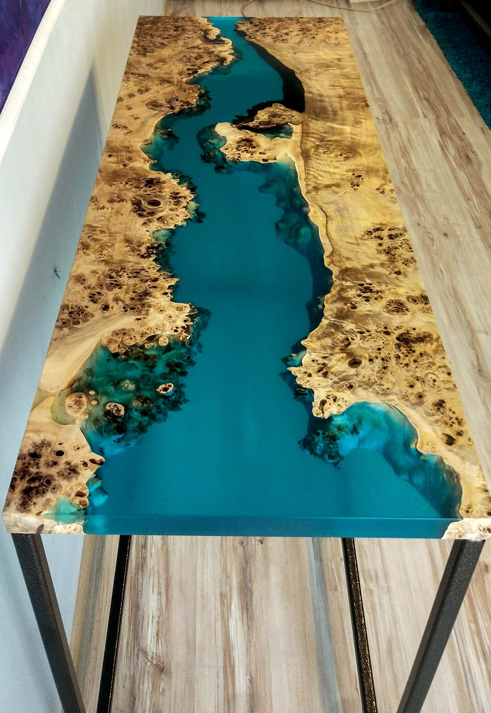 SOLD Entry River Table With Epoxy Inlay, Console River Table SOLD - Etsy