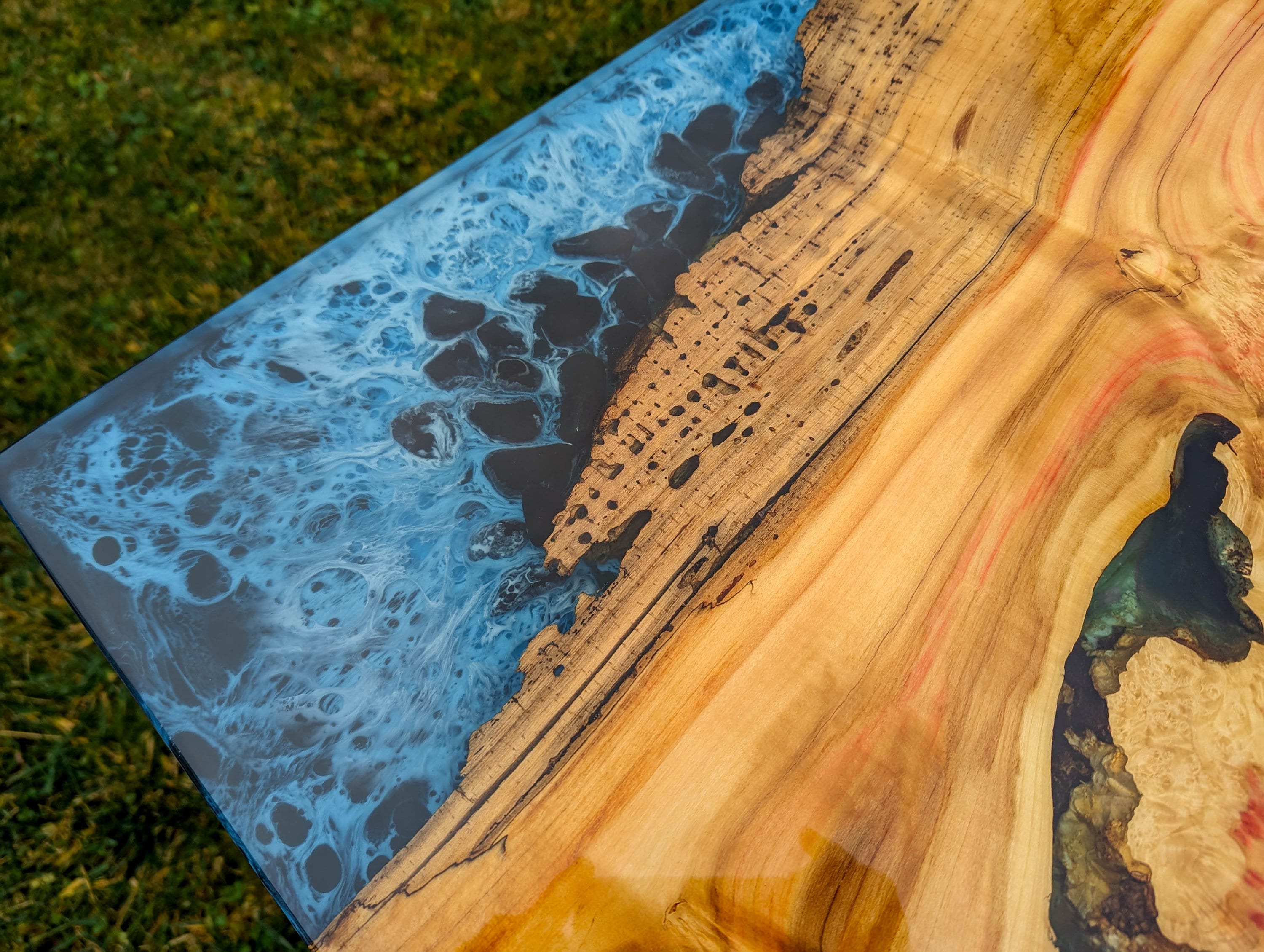 Available Ocean Epoxy River Table Made From Ash-leaf Maple - Etsy